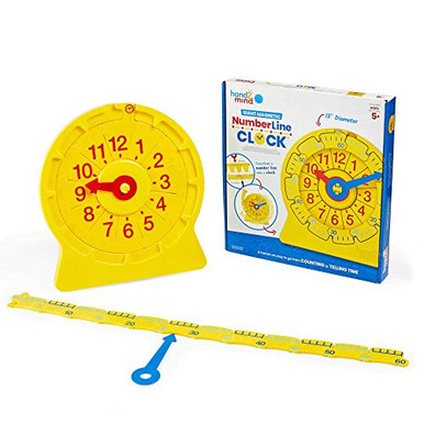 hand2mind Giant Magnetic Number Line Clock for Kids Ages 5-10, Turn A Number Line Into A Clock ...