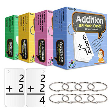 Star Right Addition Subtraction Division and Multiplication Flashcards ...