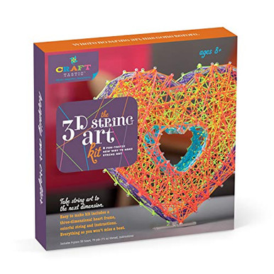 Craft-tastic String Art Kit Craft Kit Makes One 3D String Art Heart ...
