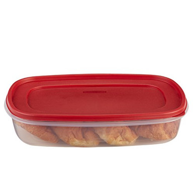 Rubbermaid Easy Find Lids Food Storage Container, 1.5 Gallon, Racer Red ...