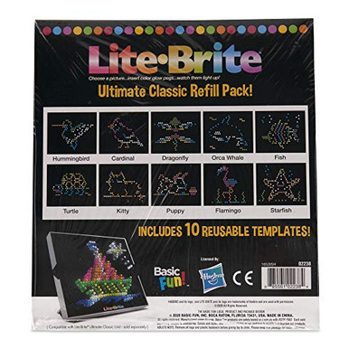 Basic Fun Lite Brite Ultimate Classic Refill Pack Animal Theme 10 ...