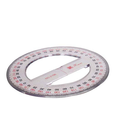 Utoolmart 10cm 360 Degree Protractors Clear Acrylic Student Math ...