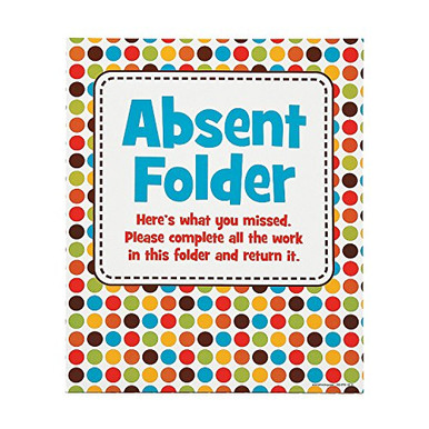 Fun Express Absent Work Pocket Folder 12 Pieces Educational and ...