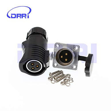 DRRI LP20 Outdoor Waterproof Connector 3 Pin AC Power Cord Plug and ...