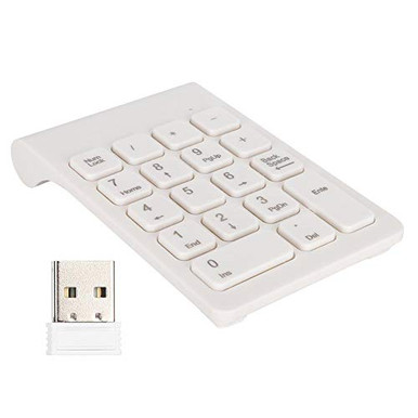 Wireless Numeric Keypad, USB 18 Keys Portable External Numpad Keyboard ...