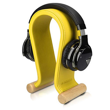 Navaris Omega Headphone Stand - Synthetic Leather Headset Hanger with ...