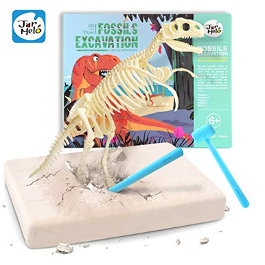 Jar Melo Dinosaur Fossil Excavation Kit for Kids, Dino Skeleton Dig ...