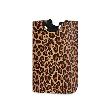 Naivey Animal Skin Leopard Print Collapsible Laundry Hamper with ...