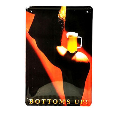 VintageBee Retro Sign Wall Metal Home Pub Bar Poster Metal Curvy Girls ...