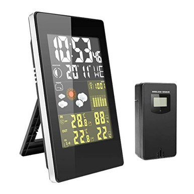 Allnice Wireless Weather Station Indoor Outdoor Color Weather Monitor ...