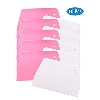 10 Pcs Trapezoidal Dough Scrapers, Hard Plastic Cutters, Food-safe ...