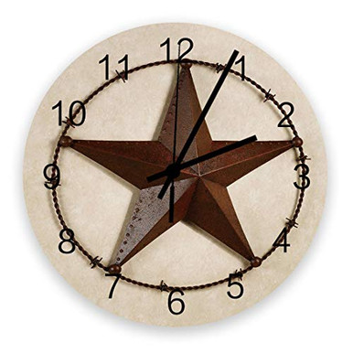 Futuregrace Chic Wooden Wall Clock Battery Operated Non-Ticking 12 ...