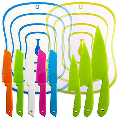 10 Packs Kitchen Knife Set, Sonku Cooking Knives with Cutting Boards ...