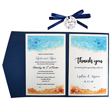 Doris Home Tri-fold wedding invitations for Bridal Shower, Dinner ...