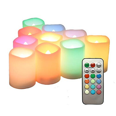 iZAN 10PCS Multi Color Changing Flameless Battery Operated LED Votive ...