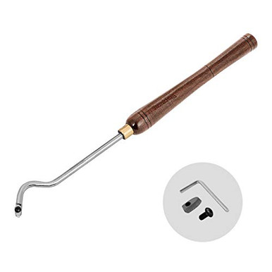 IMOTECHOM 516Inches HSS Hollowing Lathe Chisel Wood Turning Tools with Walnut Handle Round ...