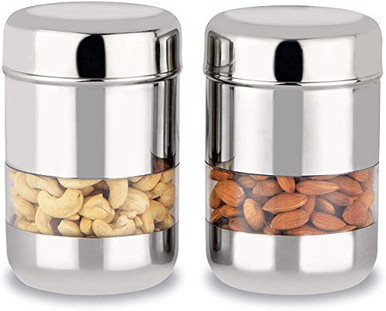 Whopper 2 Piece Airtight Canister Set Kitchen Container With See ...