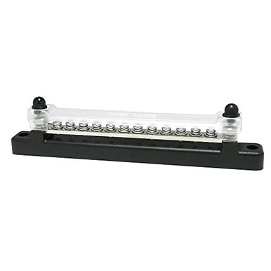 12 Terminal Bus Bar 2 Studs 150A BussBar Block with PC Cover M4 Screws ...