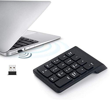 Wireless Number Pad,Portable Mini USB 2.4GHz 18 Key Financial ...