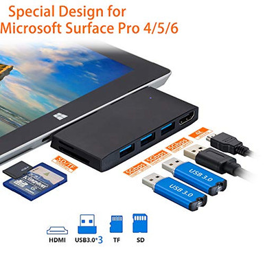 Microsoft Surface Pro 4 / Pro 5 / Pro 6 USB hub Docking Station with ...