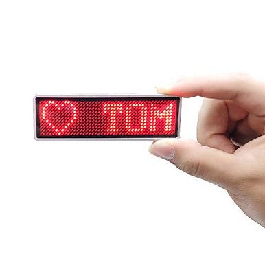 Scrolling Name Tag LED Moving Message Sign Business Card ...