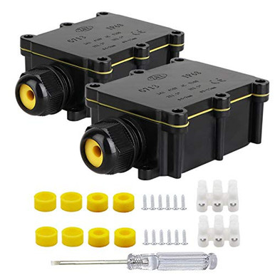 Waterproof IP68 External Junction Box 2 Way Plug Line M20 Coaxial Cable ...