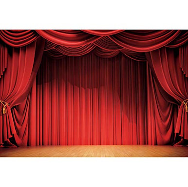 Haoyiyi 9x6ft Nutcracker Backdrops for Stage Backdrop Red Drapes ...