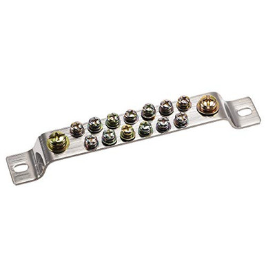 uxcell Copper Screw Terminal Block Connector Bar 100A Double Row Bridge ...