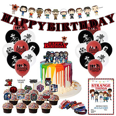 Nelton Birthday Party Supplies For Stranger Things Includes Banner ...
