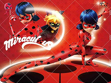 Miraculous Ladybug Backdrop, for Girl, Birthday Party Supplies ...