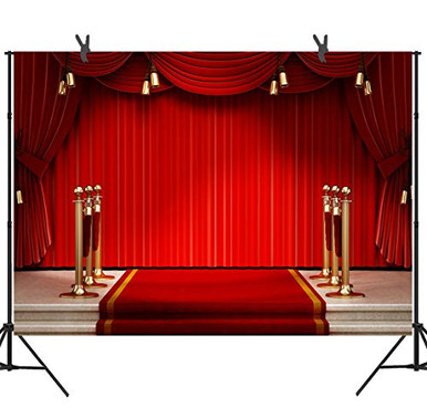 STS 9X6FT Red Carpet Backdrop Red Curtain Stage Classical Ceremony ...
