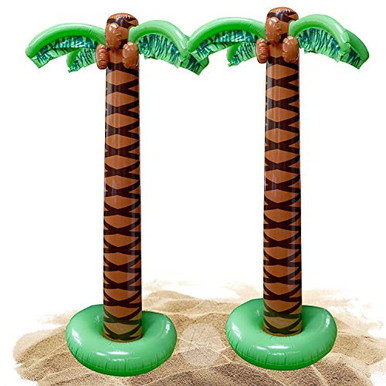 Kicko Inflatable Palm Tree 2 Pack 66 Inch Giant Tropical Inflate Party ...