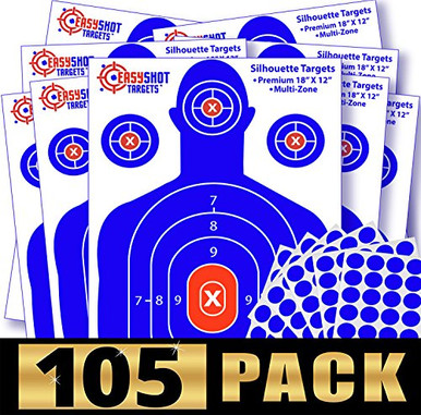 105 PACK Shooting Targets High Contrasting Blue Red Colors Make it Easy ...
