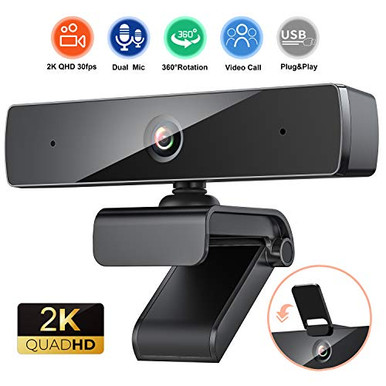 2K HD Webcam DEPSTECH 4MP Streaming Web Camera with Dual Microphone and ...