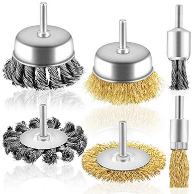 6 Pieces Cup Wire Wheels Brush Wire Wheels Steel Brush Knotted and ...