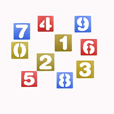 Number Stencils Set Plastic Letter Stencils and for Painting Learning ...