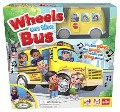 Pressman 8537 Wheels On The Bus Board Game Plays Song While You Sing ...