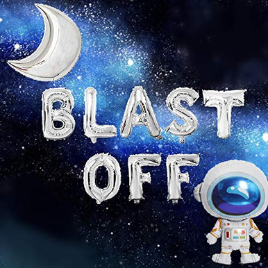 JeVenis 5PCS Blast off Birthday Decoration Space Party Decoration ...