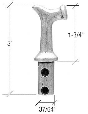 C R LAURENCE SB843 CRL Satin Brushed Transom Pole Hook Male ...