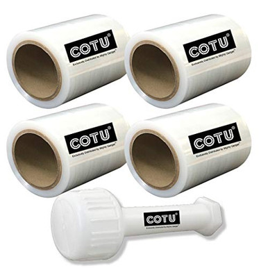 4 Pack of COTU R Cast Narrow Banding Mini Stretch Wrap Film Self ...