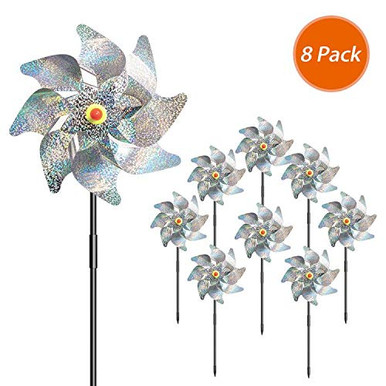 Fanme Sparkly Silver Pinwheels Pin Wheel Holographic Spinners Whirl ...