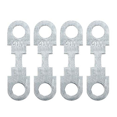 uxcell 4pcs 40A Flat Fuse Strip Metal Silver Tone for Car Automotive DC ...