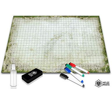 Battle Grid Game Mat 24 x36 Table Top Role Playing Map DND Role Play ...