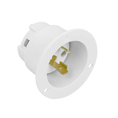 ENERLITES Locking Flanged Inlet NEMA L5 20P Industrial Grade 125VAC 20A ...