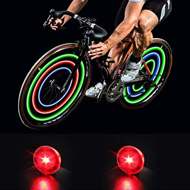 Bike Wheel Lights Bike Spoke Lights with Batteries Included for Safe ...