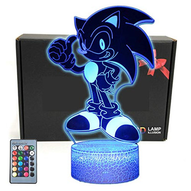 TRIPRO Sonic 3D Illusion LED Desk Lamp Night Light with Lighted Base 16 ...