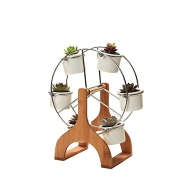 Yousun Ferris Wheel Design Flower Pot Stand Carrier Holder with ...