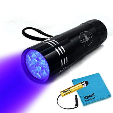 MyDeal VisiPEST UV Ultraviolet 9 LED Blacklight Pocket Flashlight WITH ...