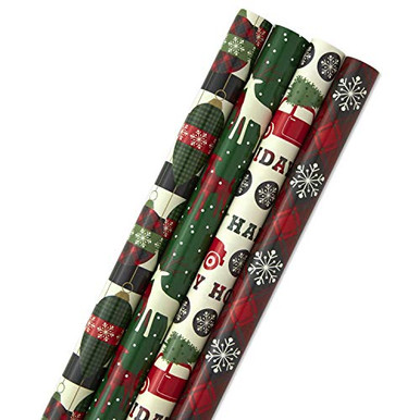 Image Arts Holiday Wrapping Paper with Cut Lines on Reverse Traditional ...