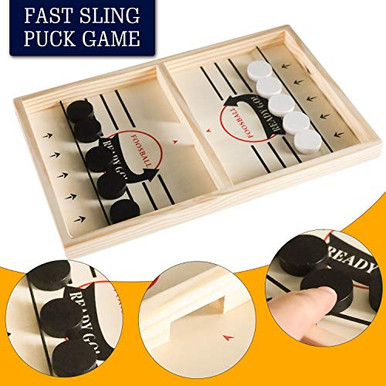 Funpeny Fast Sling Puck Game Sling Shot Game Toy for Kids and Adults ...